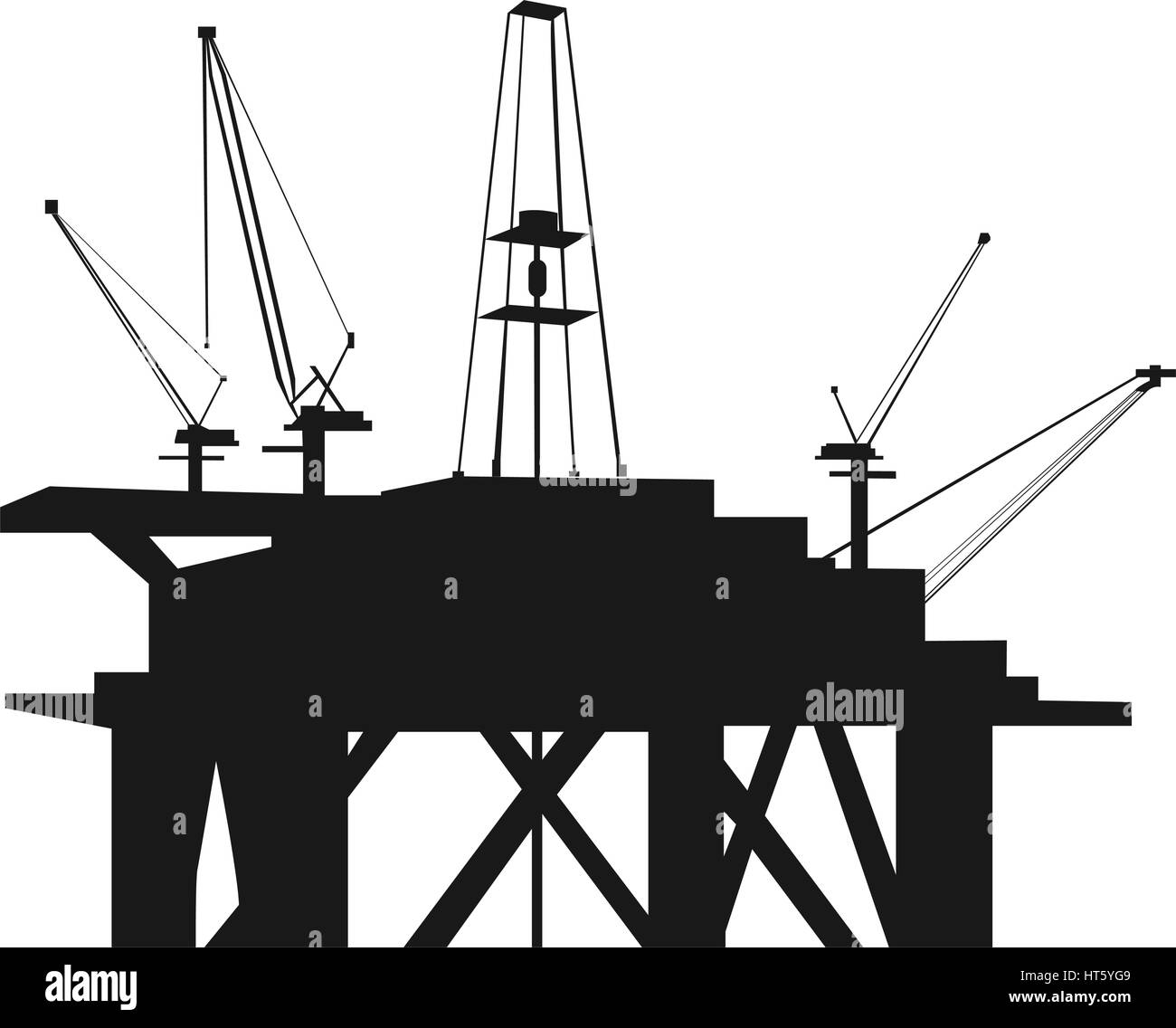 Isolated oil rig silhouette Stock Vector Image & Art - Alamy