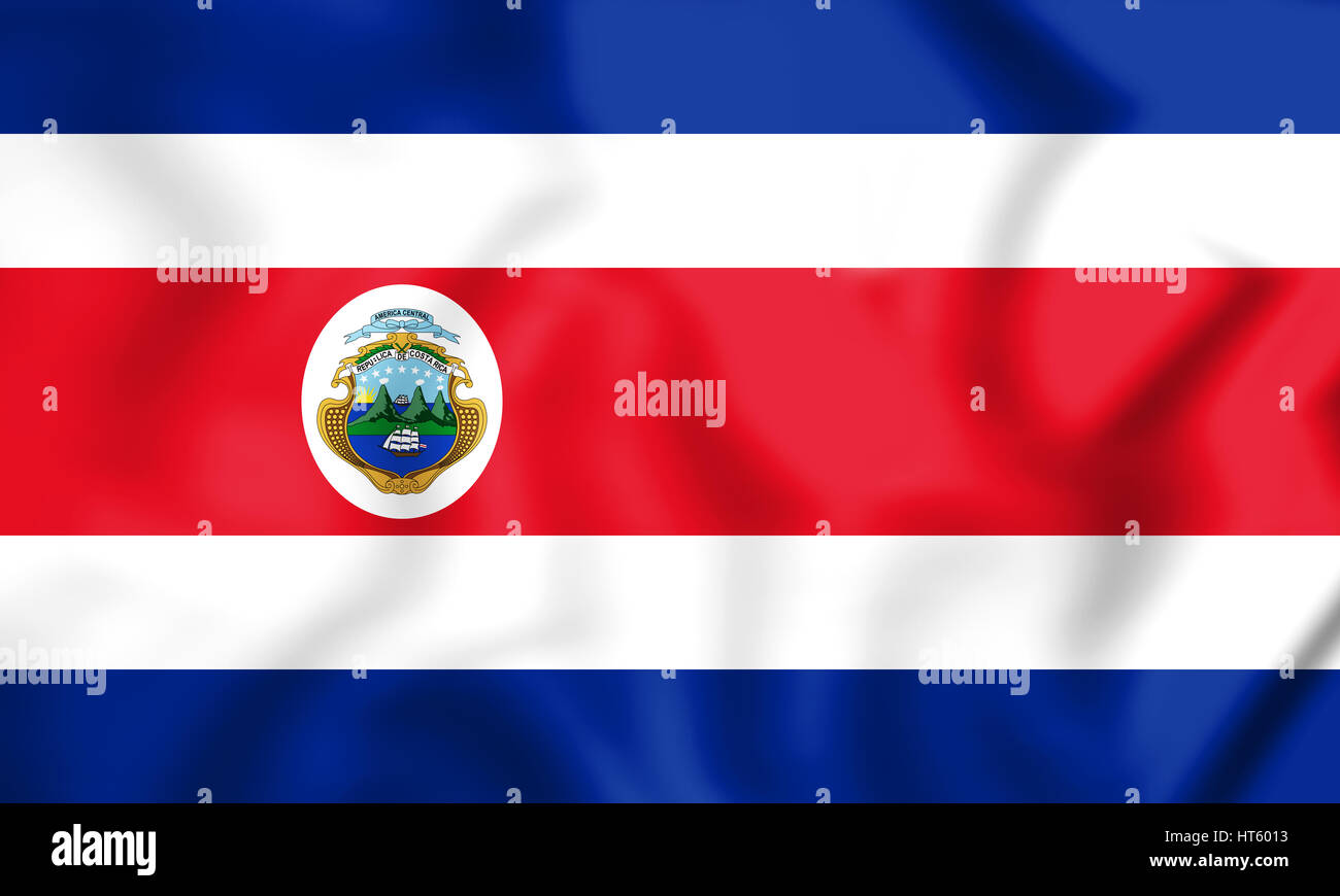 Costa rican 3d flag hi-res stock photography and images - Alamy