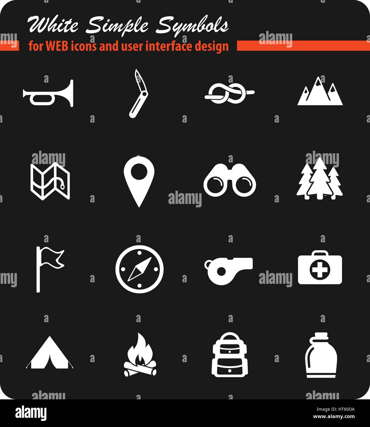 Boy scout simply symbols for web icons Stock Vector Image & Art - Alamy