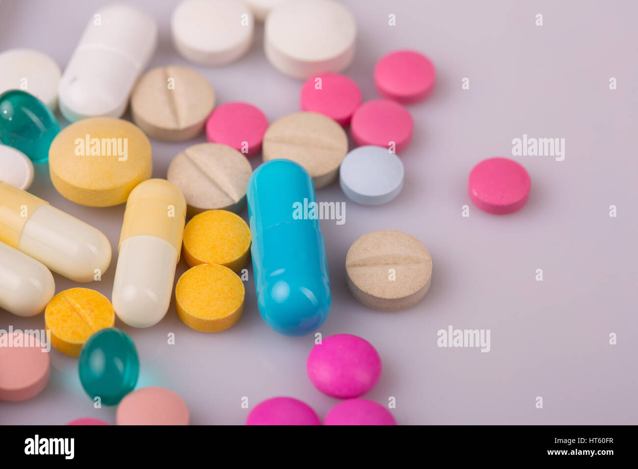 different Tablets pills capsule heap mix therapy drugs Stock Photo - Alamy