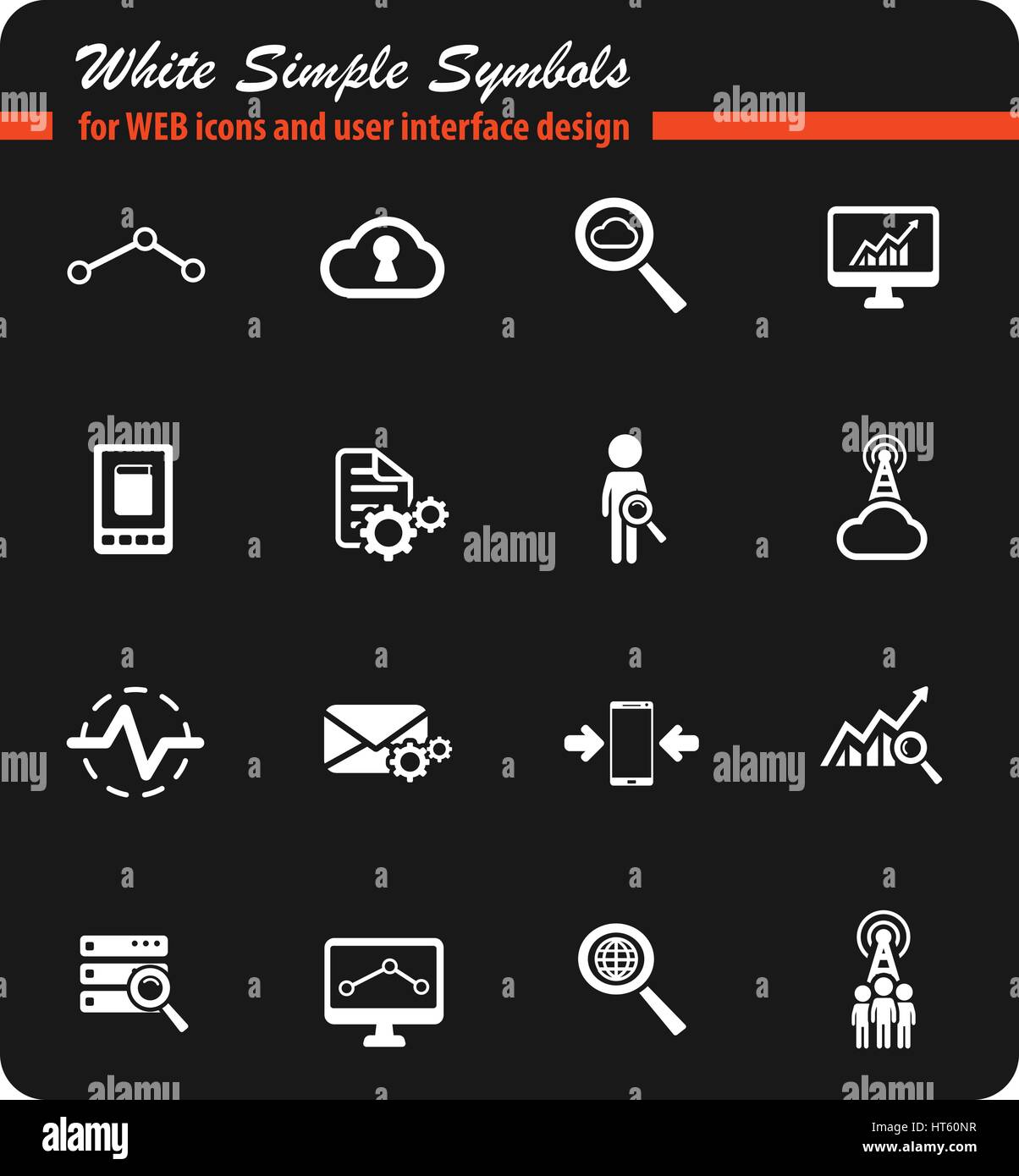 Data analytic simply symbols for web icons Stock Vector Image & Art - Alamy