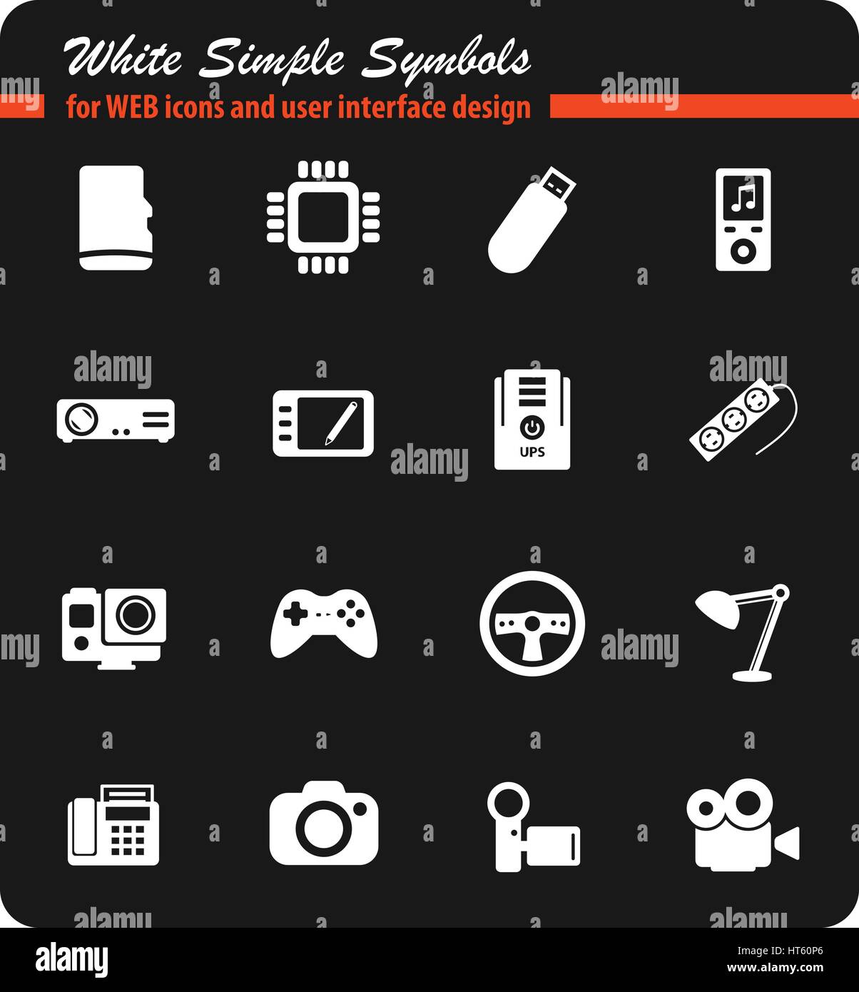 Devices simply symbols for web and user interface Stock Vector Image ...