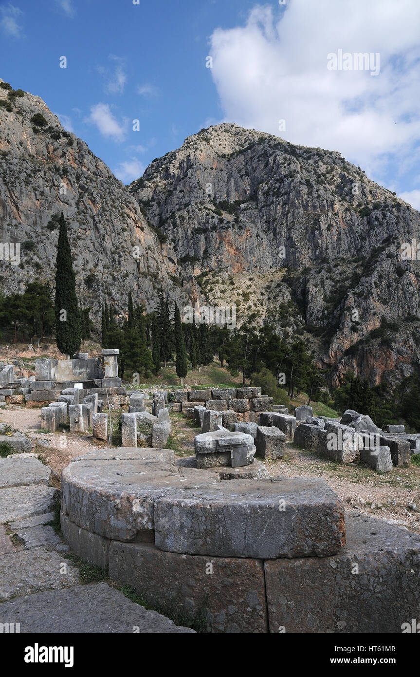 The archaeological site of Delphi in Greece Stock Photo - Alamy