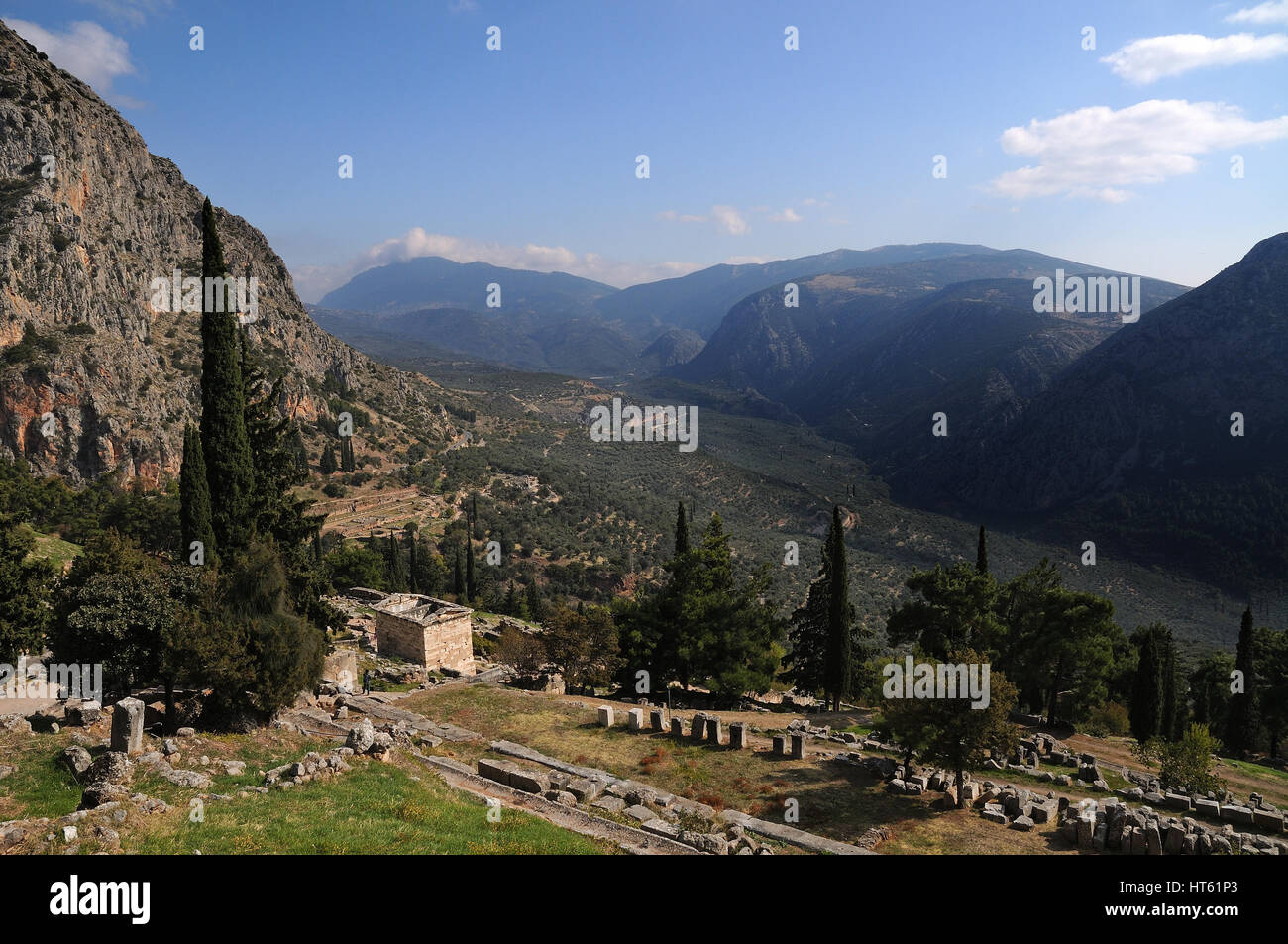 The archaeological site of Delphi in Greece Stock Photo - Alamy