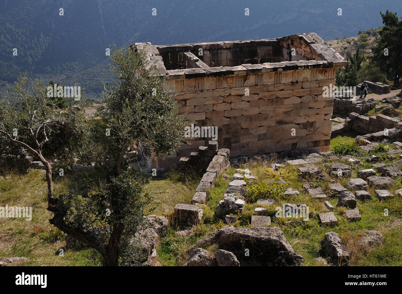 The archaeological site of Delphi in Greece Stock Photo - Alamy