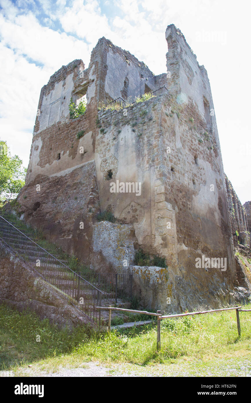 Ducal Castle or Palace in the lost city of Monterano Stock Photo - Alamy