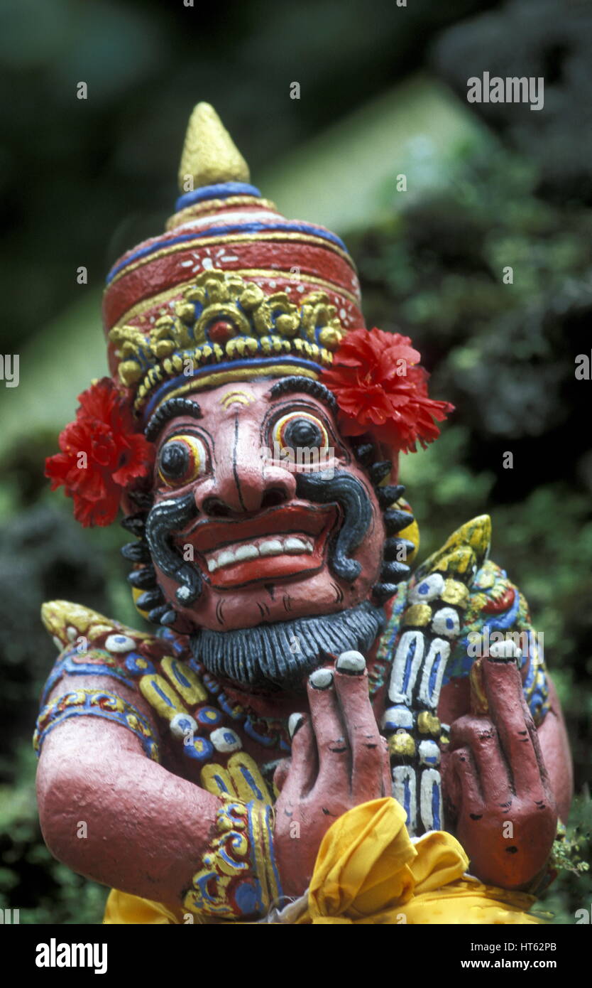 temple figures on the island Bali in indonesia in southeastasia Stock ...