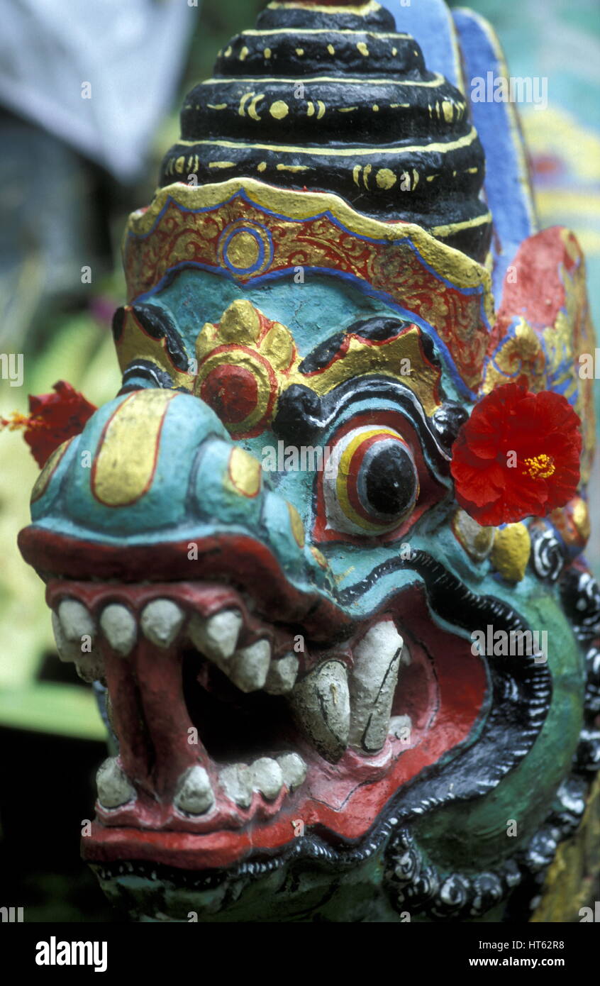 temple figures on the island Bali in indonesia in southeastasia Stock ...