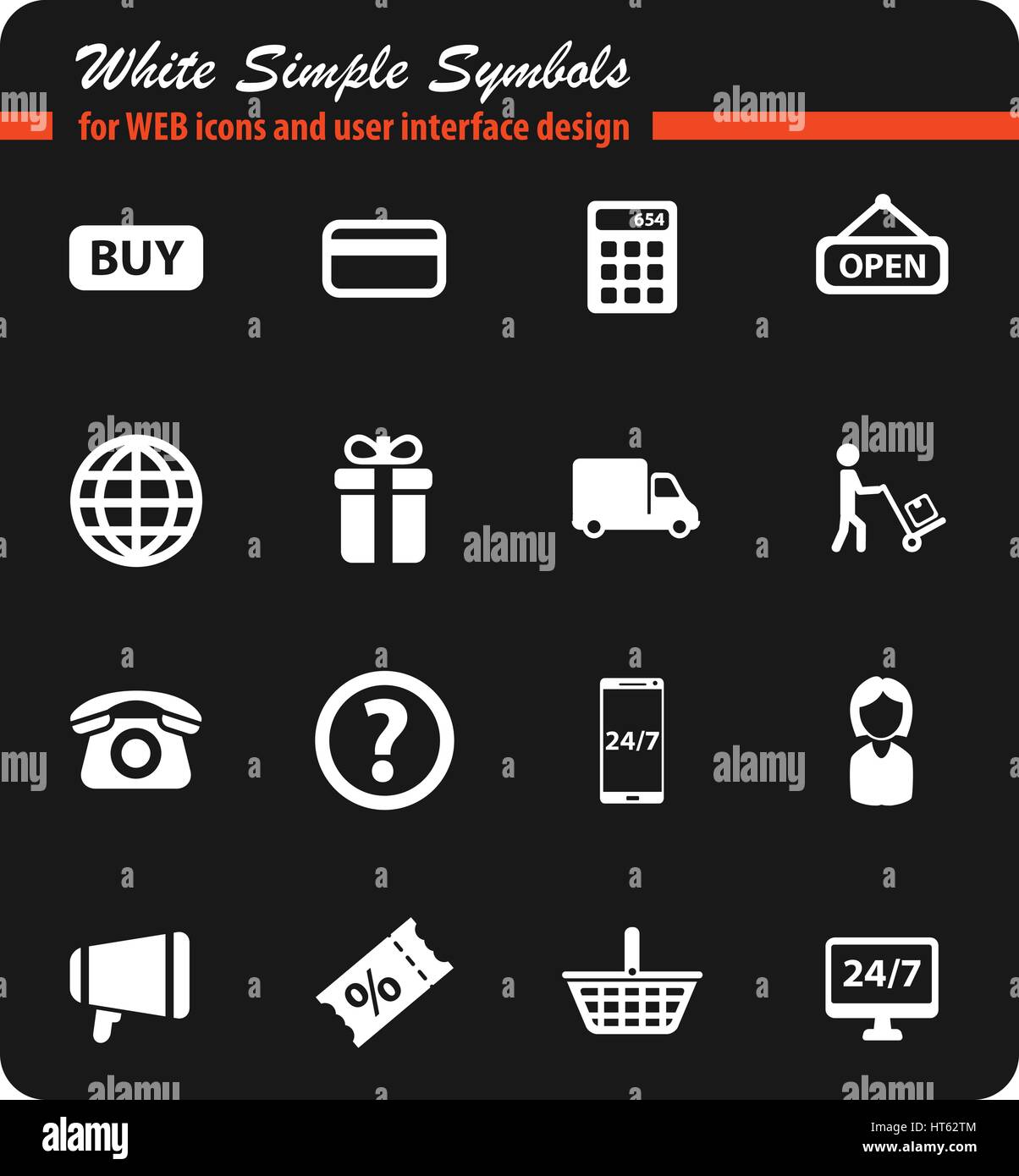 E-commerce simply symbol for web icons and user interface Stock Vector ...