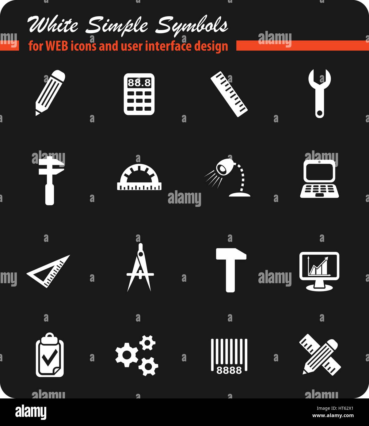 engineering web icons for user interface design Stock Vector Image ...