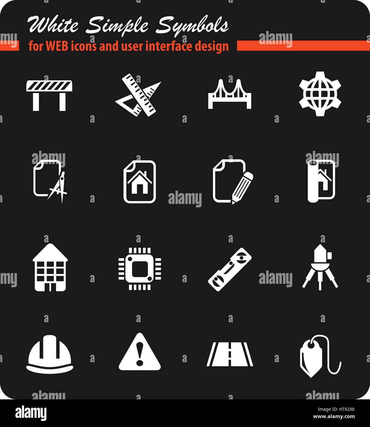 engineering web icons for user interface design Stock Vector Image ...