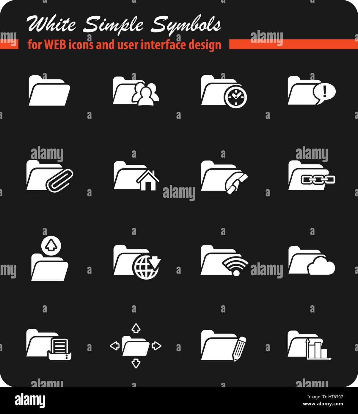 folder web icons for user interface design Stock Vector Image & Art - Alamy