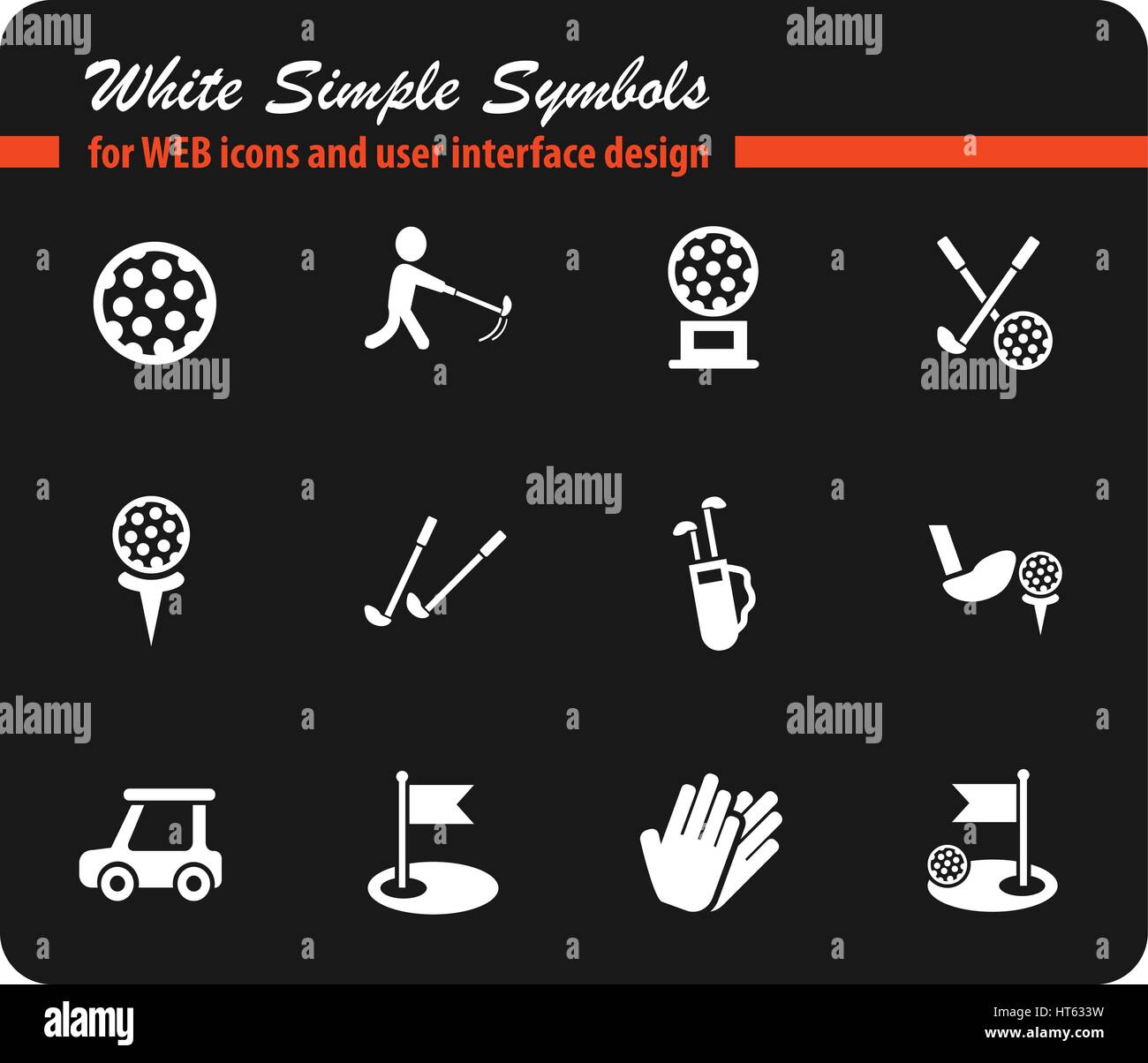 golf web icons for user interface design Stock Vector Image & Art - Alamy
