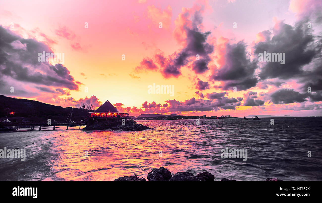 A beatiful evening at the beach Stock Photo - Alamy