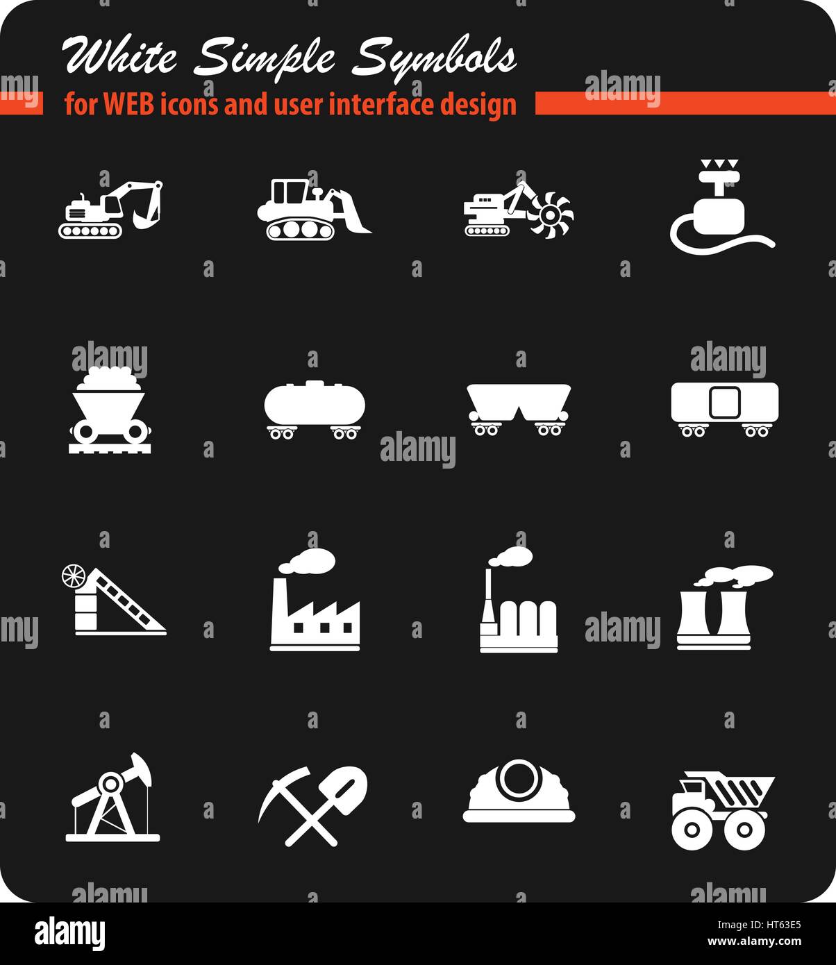 Factory and Industry simply symbols for web and user interface Stock ...