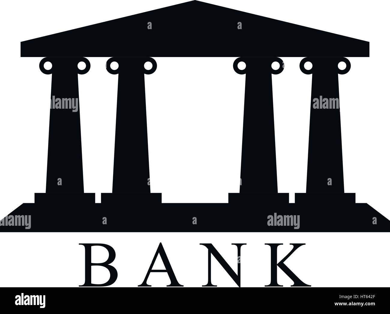 Bank icon illustrated on a white background in vector Stock Vector ...