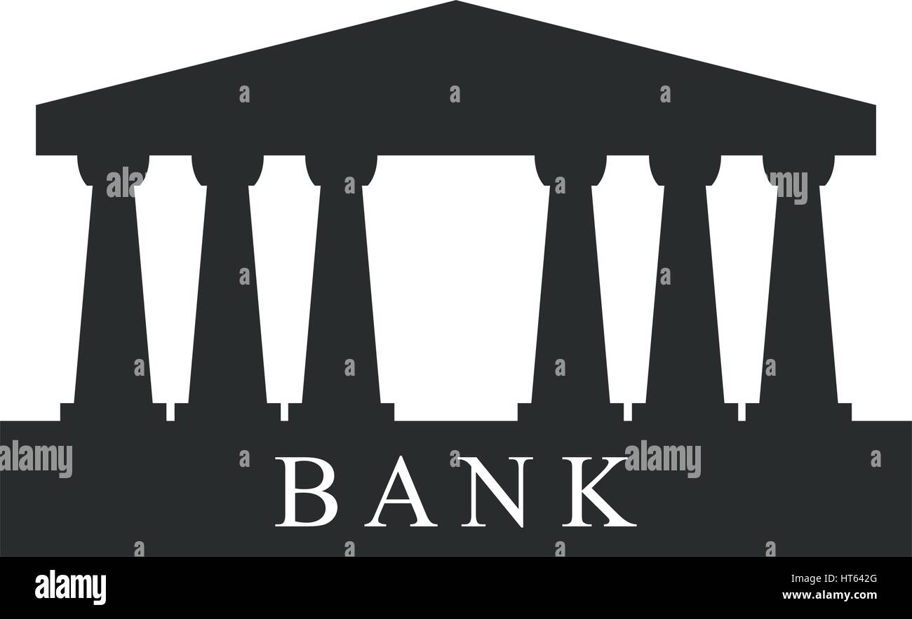 Bank icon illustrated on a white background in vector Stock Vector ...