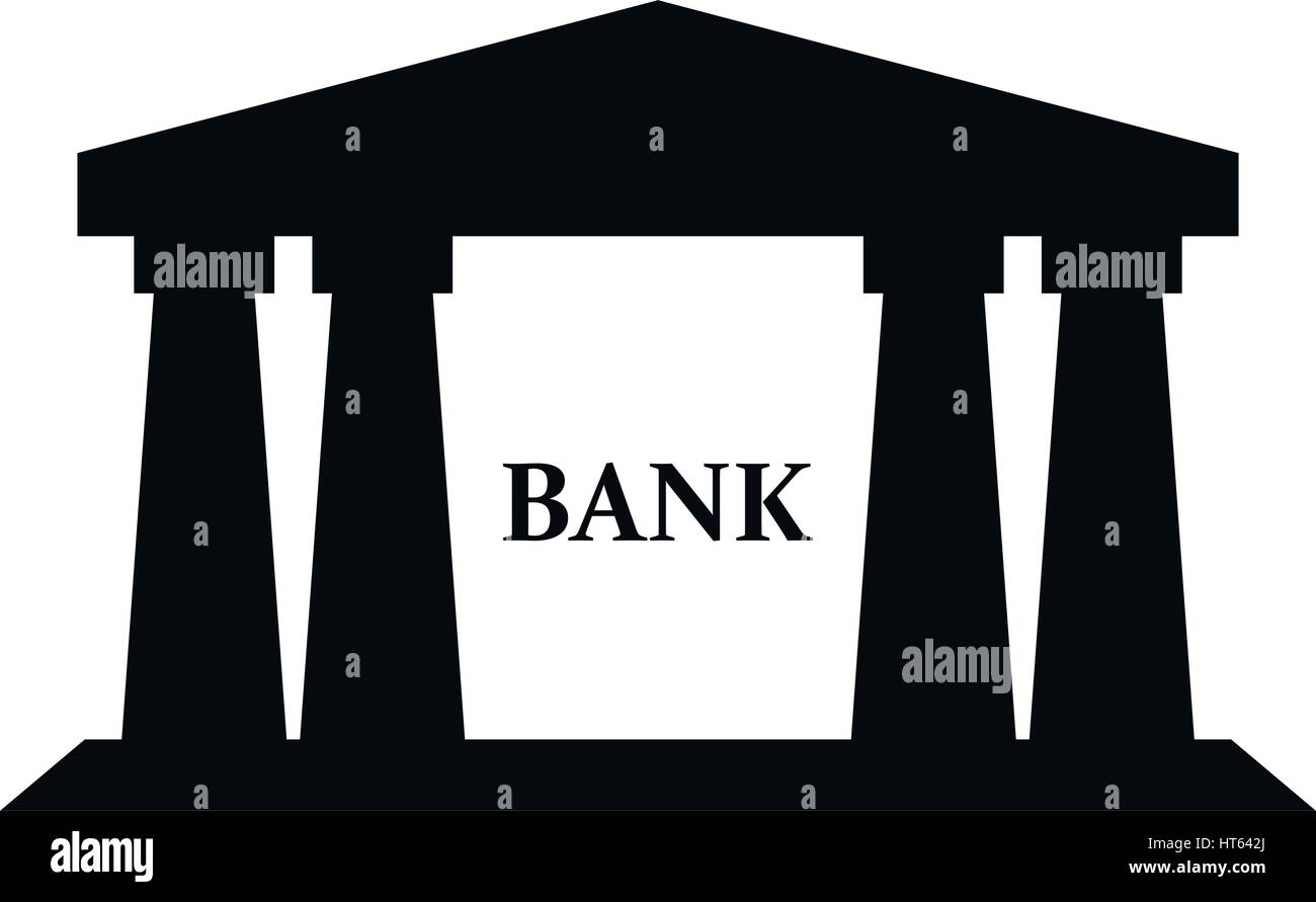 Bank icon illustrated on a white background in vector Stock Vector ...