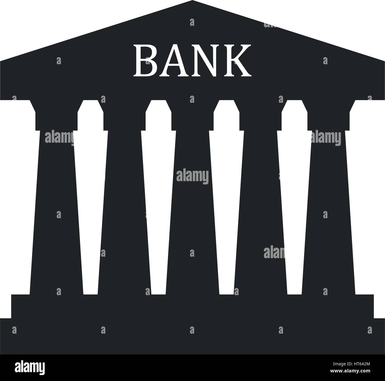 Bank icon illustrated on a white background in vector Stock Vector ...