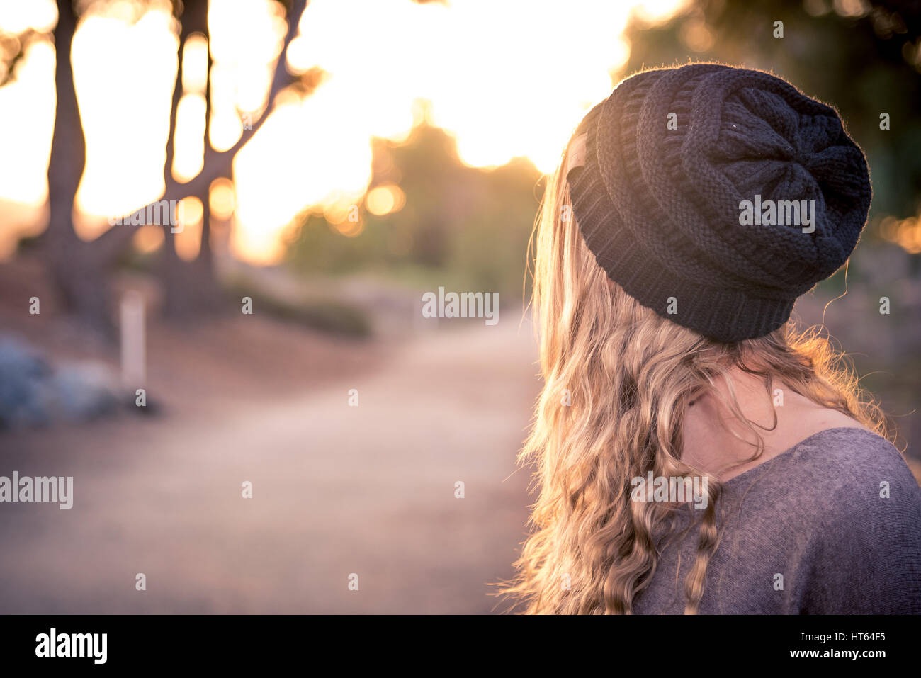 Female model in summer sunsets Stock Photo - Alamy
