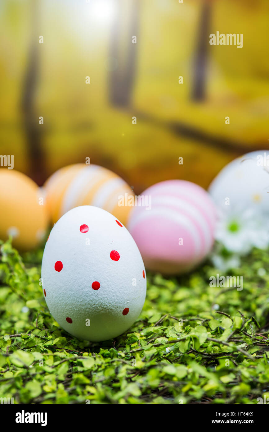 Happy Easter day, bunny and egg, Christians worldwide celebrate Stock ...