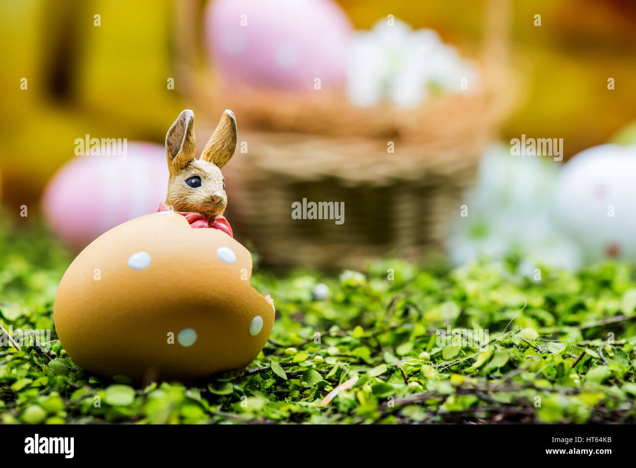 Happy Easter day, bunny and egg, Christians worldwide celebrate Stock ...