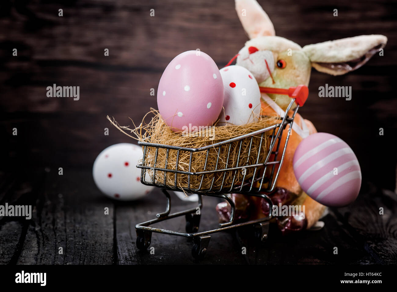 Happy Easter day, bunny and egg, Christians worldwide celebrate Stock ...