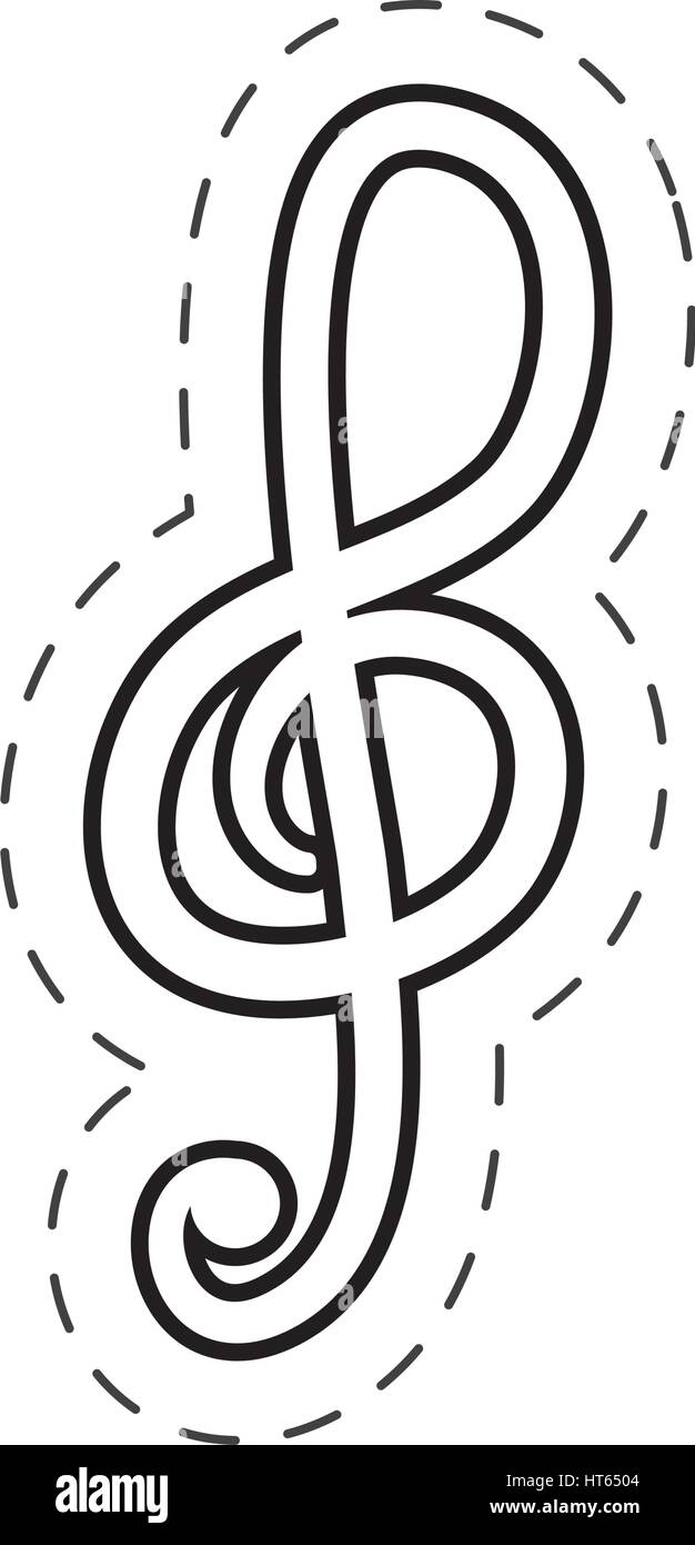 treble clef music cut line Stock Vector Image & Art - Alamy