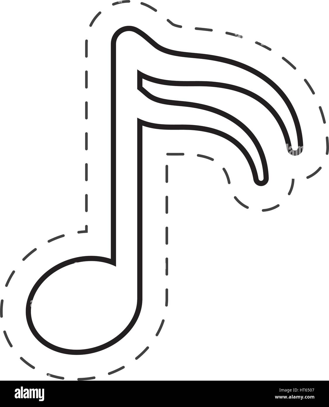 Color quaver musical note Cut Out Stock Images & Pictures - Alamy