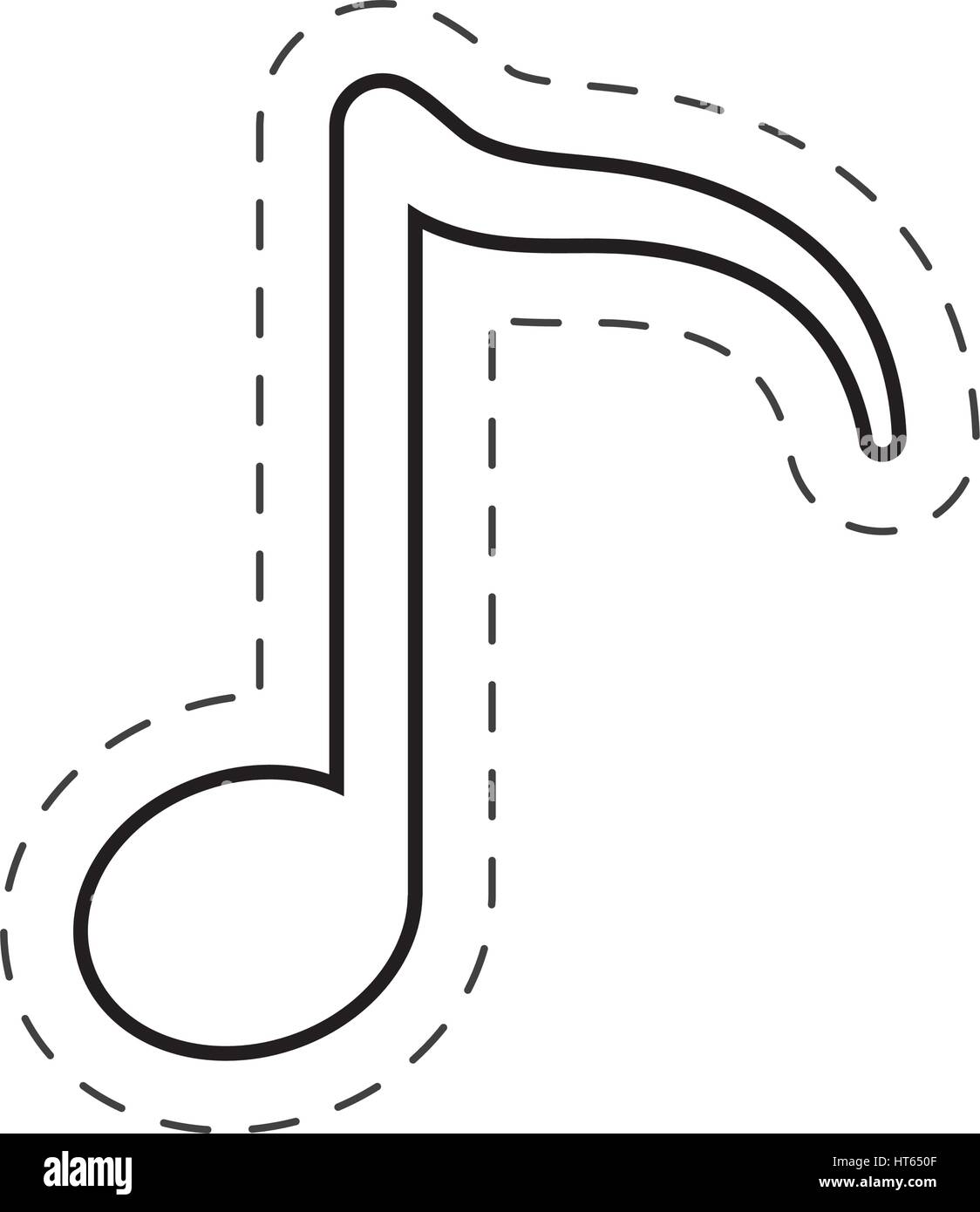 music note melody cut line Stock Vector Image & Art - Alamy