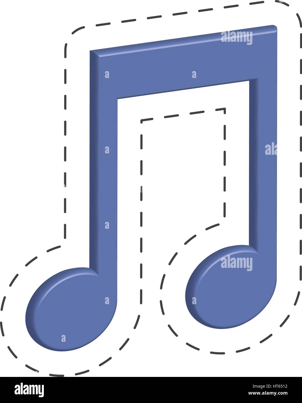 purple music note cut line Stock Vector Image & Art - Alamy