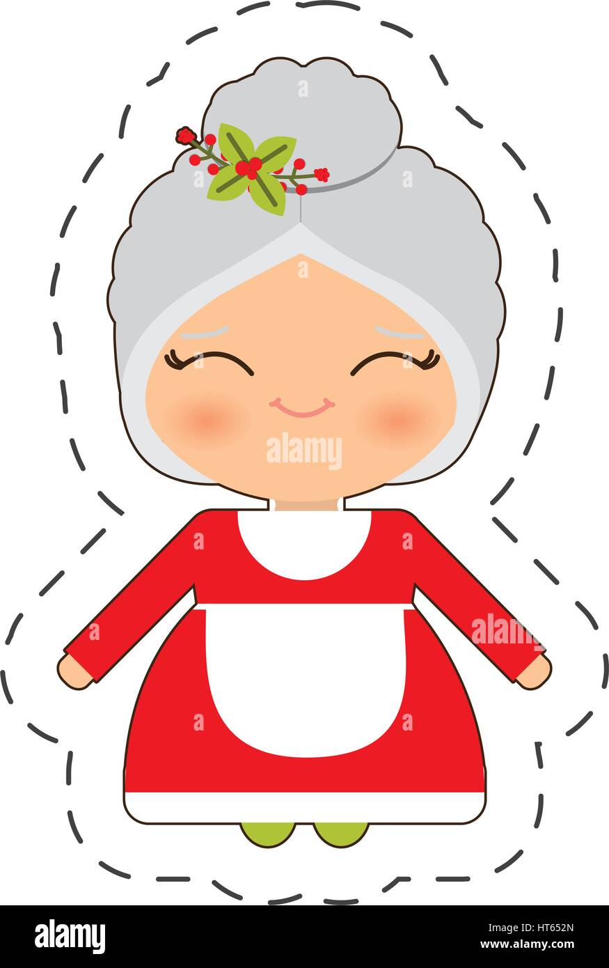 Happy santa mrs claus Stock Vector Images - Alamy