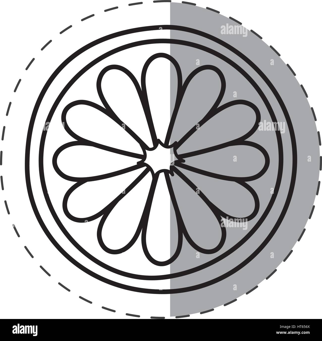 flower spring symbol monochrome Stock Vector Image & Art - Alamy