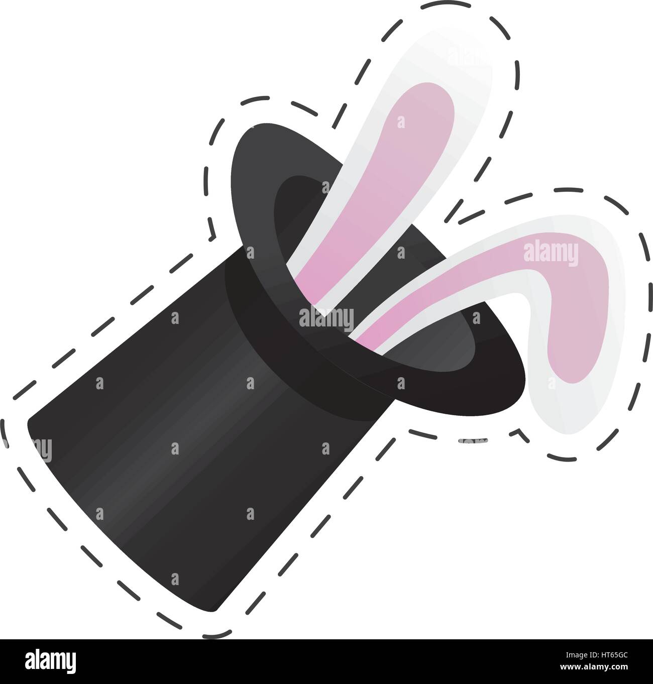 magician hat ear rabbit Stock Vector Image & Art - Alamy