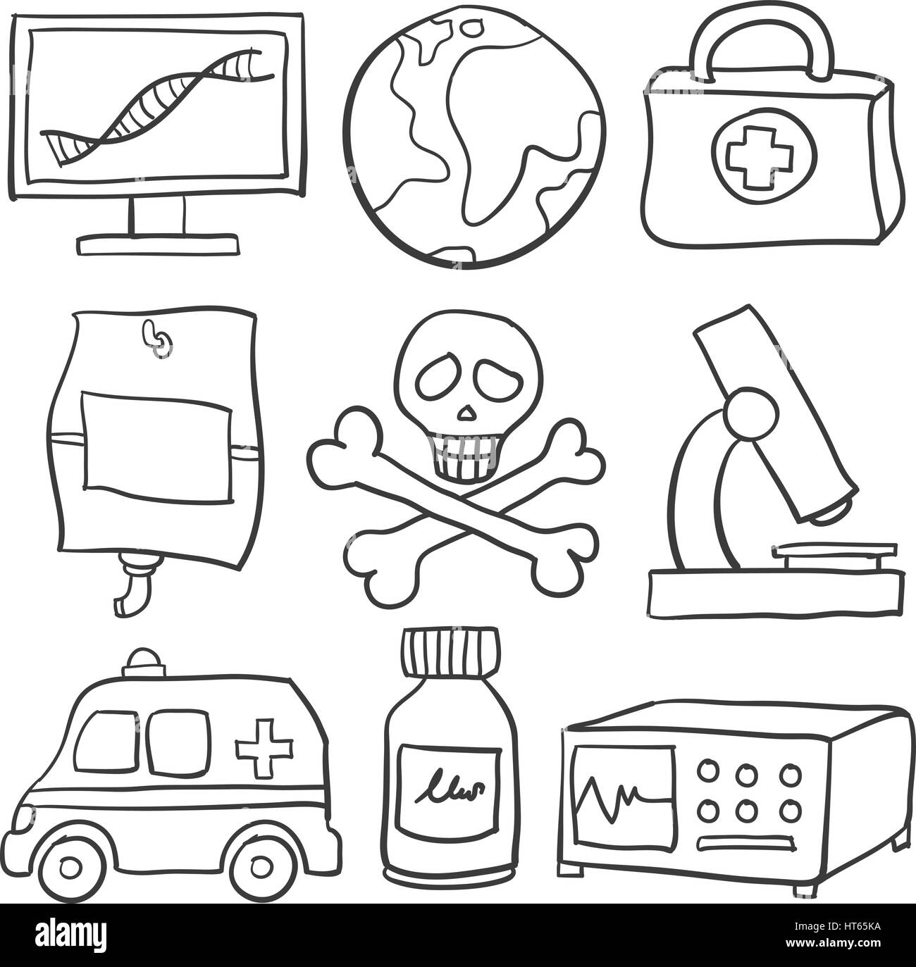 Doodle of element doctor health vector illustration Stock Vector Image ...
