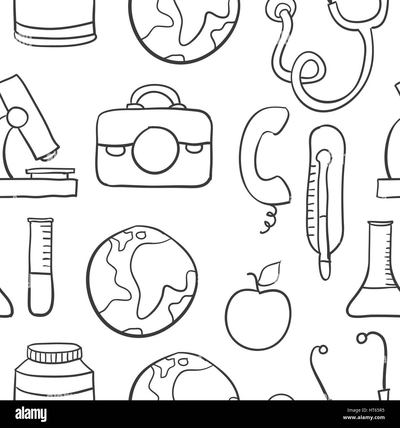 Collection stock of medical object doodles Stock Vector Image & Art - Alamy