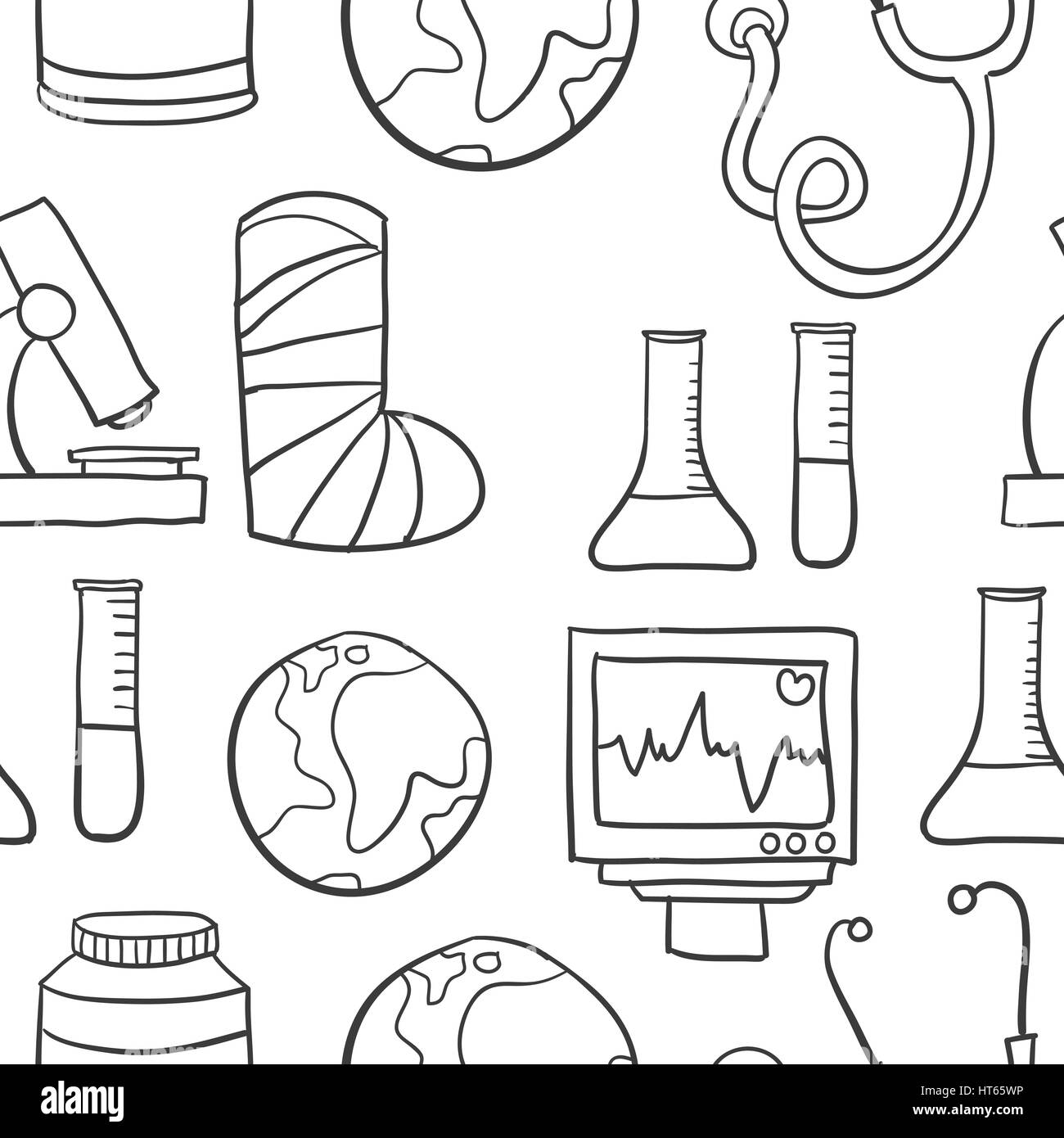Illustration of medical element doodles Stock Vector Image & Art - Alamy