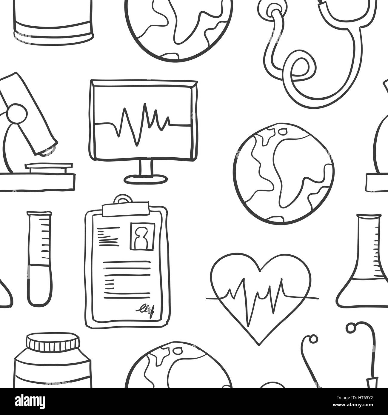 Illustration of object medical doodles Stock Vector Image & Art - Alamy