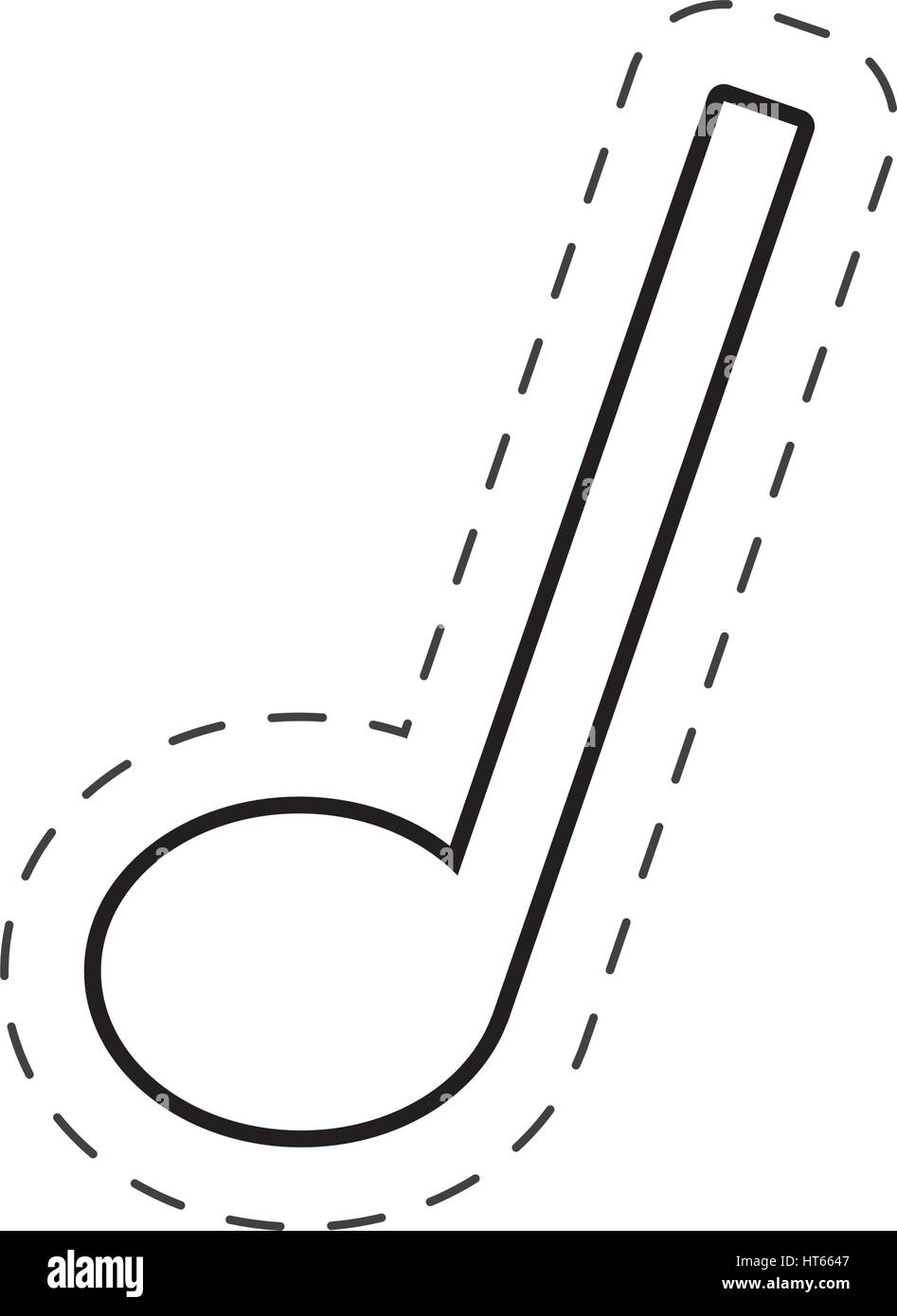 Color quaver musical note Cut Out Stock Images & Pictures - Alamy