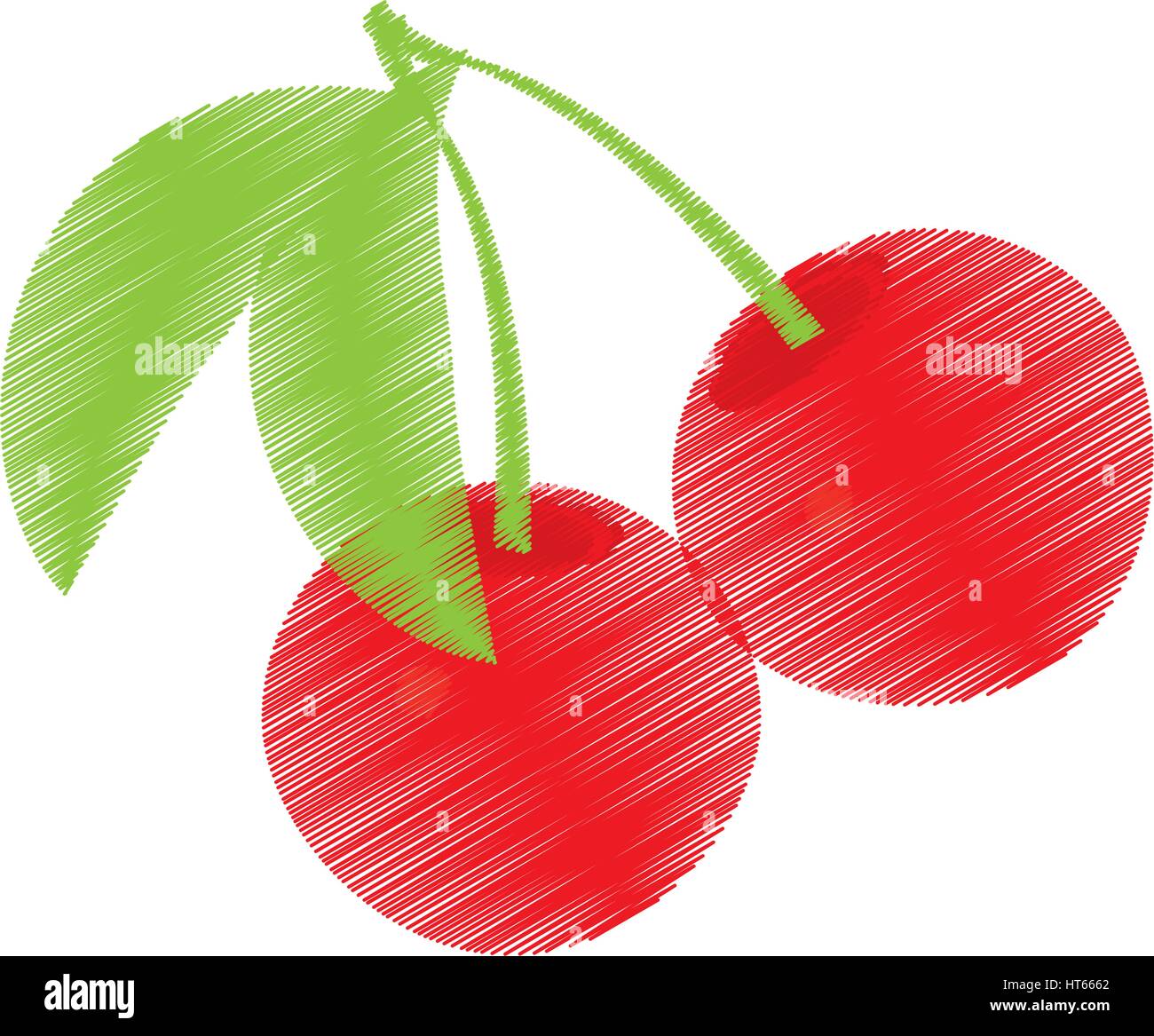 drawing cherry sweet fruit icon Stock Vector Image & Art - Alamy