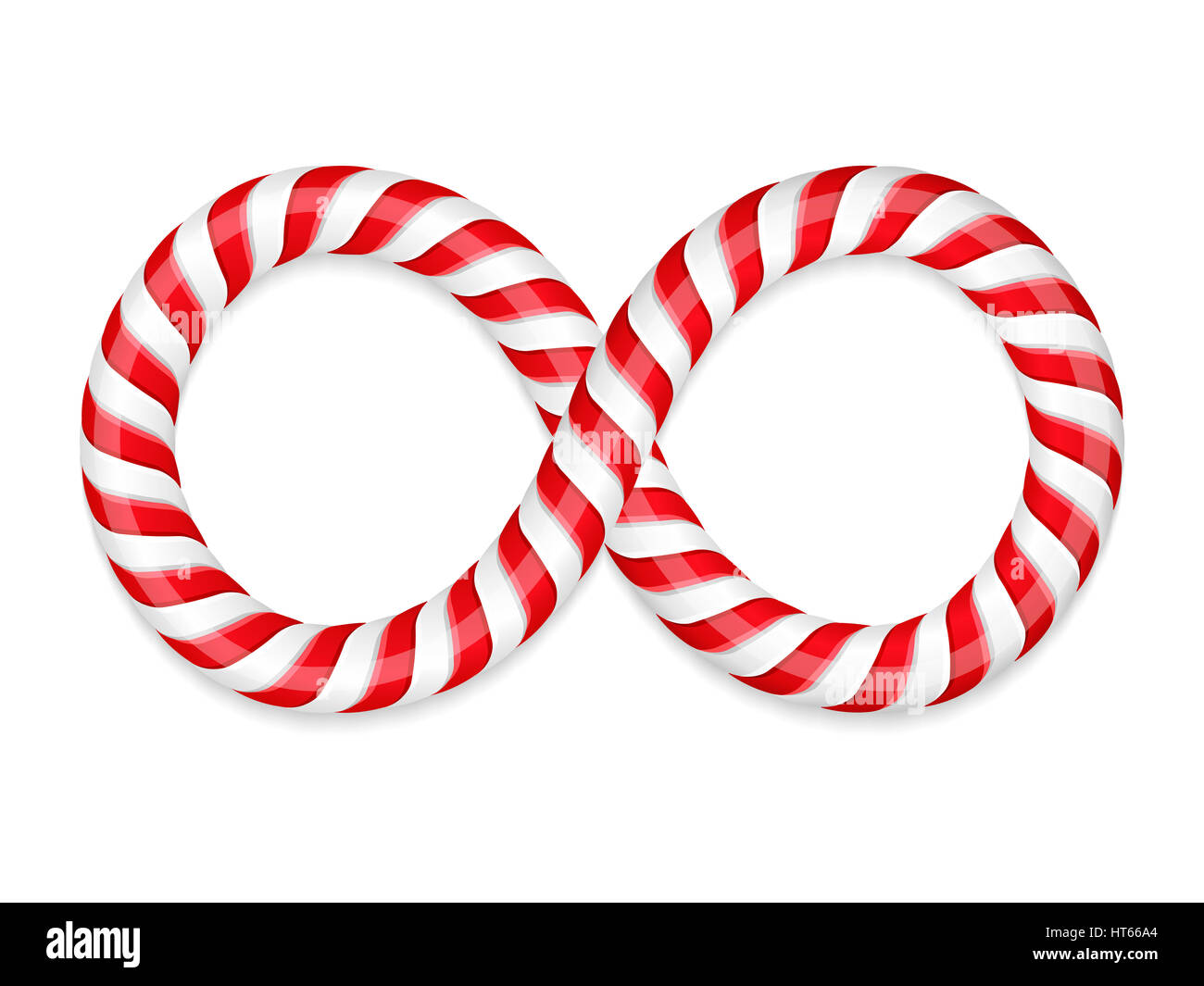 Infinity symbol made of candy canes Stock Photo - Alamy