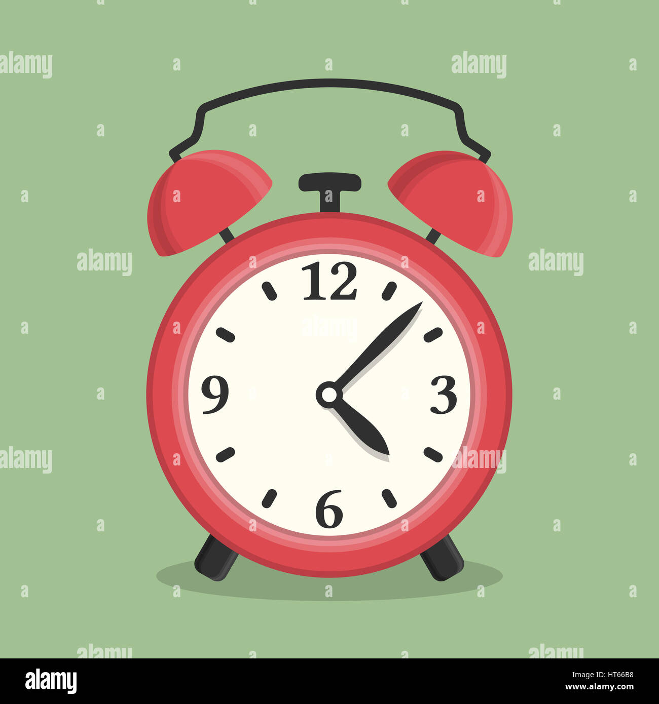 Alarm clock, flat design Stock Photo - Alamy