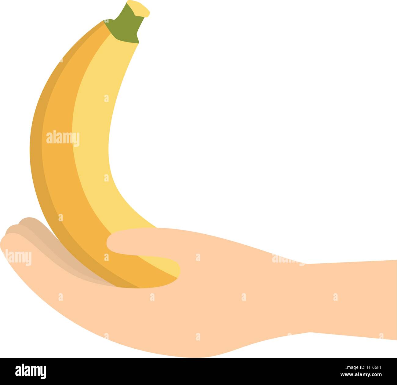 hand holding banana fruit Stock Vector Image & Art - Alamy