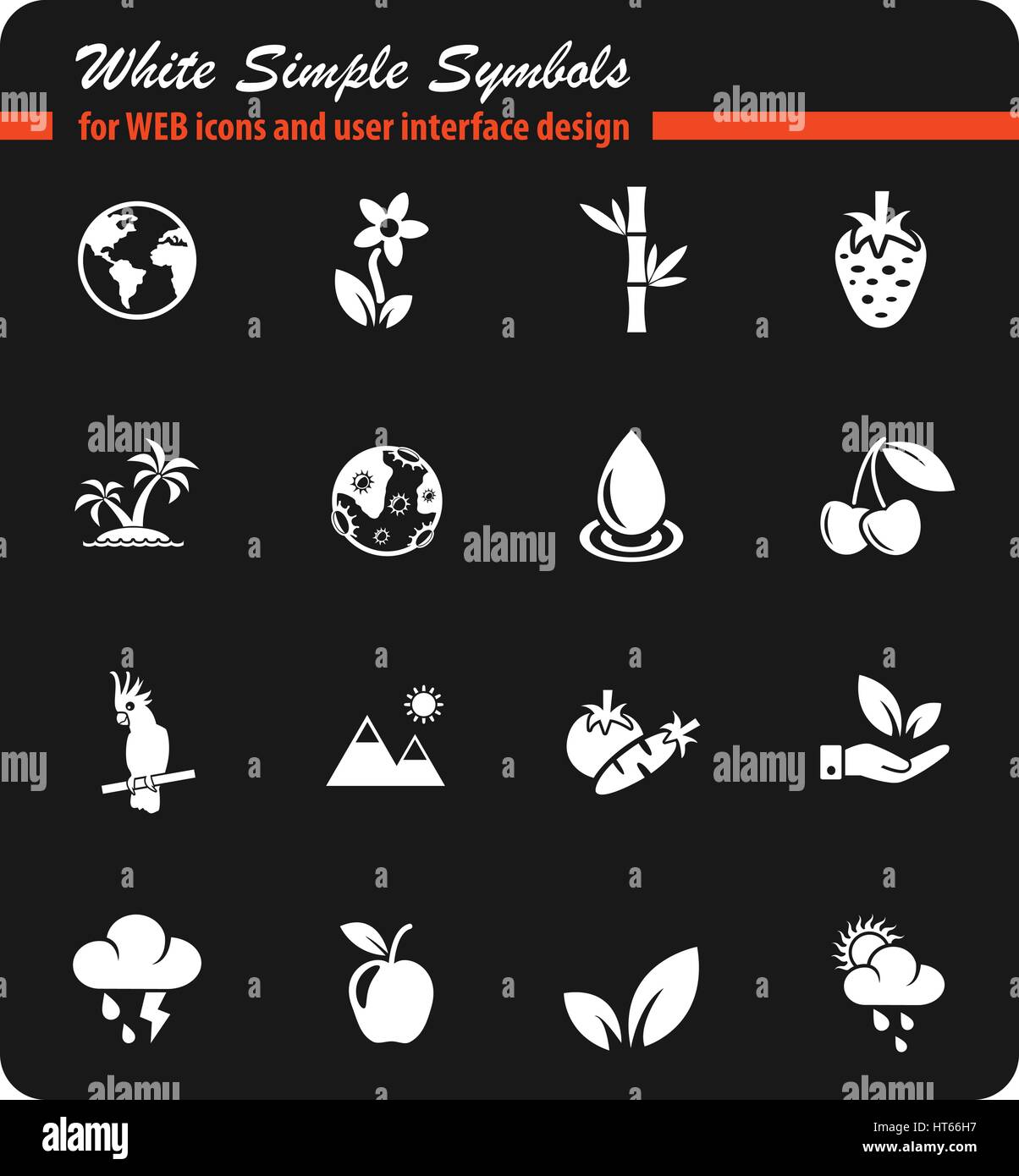 nature web icons for user interface design Stock Vector Image & Art - Alamy