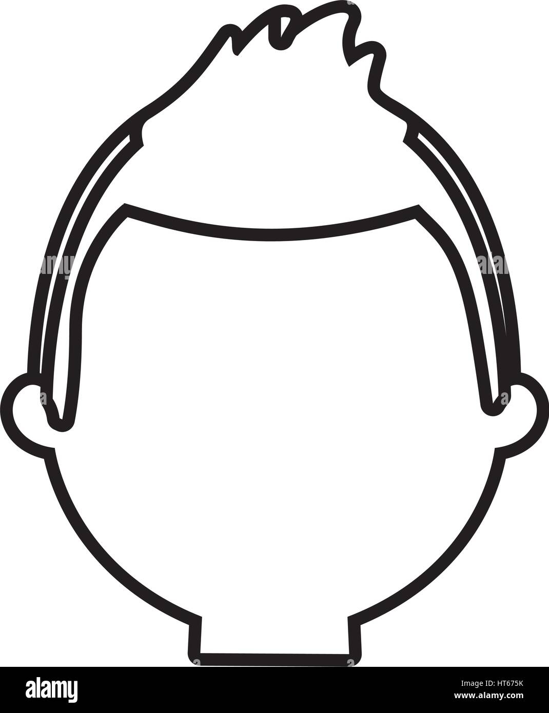 head man male thin line Stock Vector Image & Art - Alamy