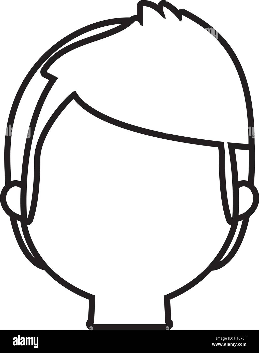 head man male line Stock Vector Image & Art - Alamy