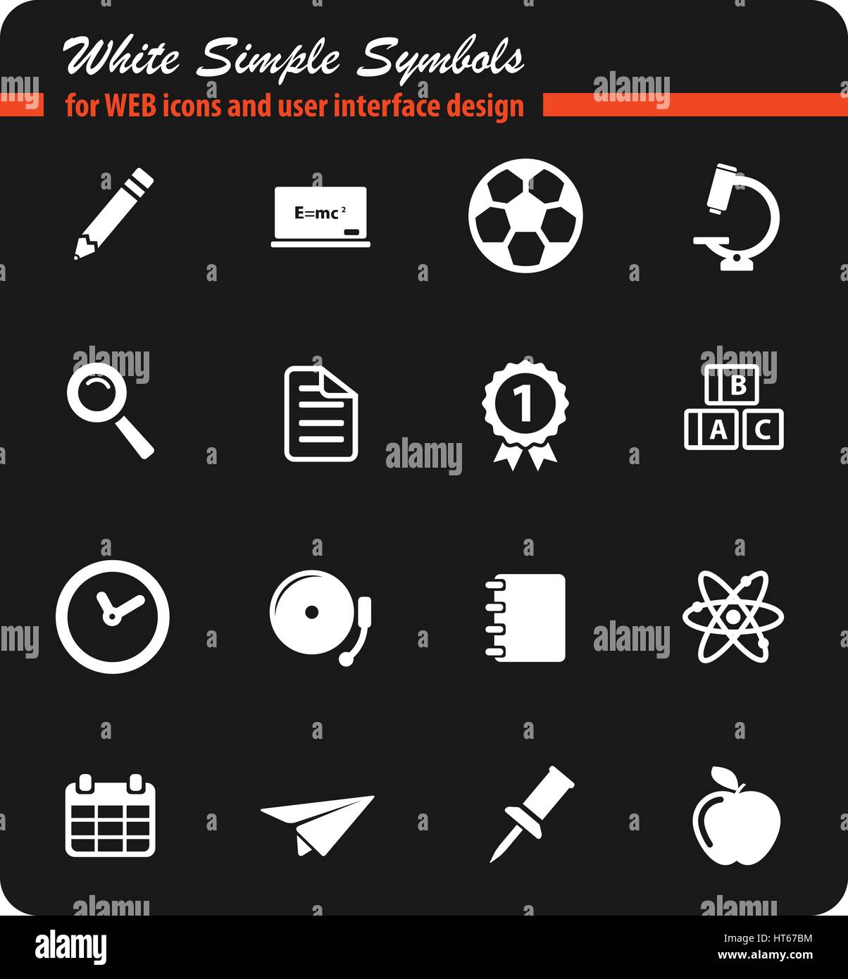 School simply symbol for web icons and user interface Stock Vector ...