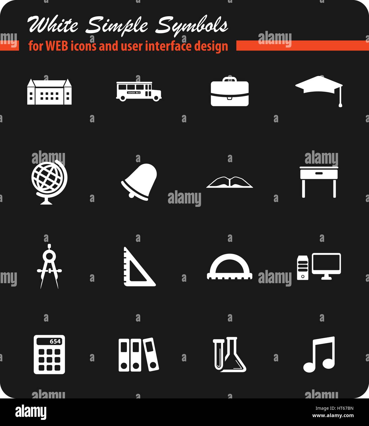 School simply symbol for web icons and user interface Stock Vector ...
