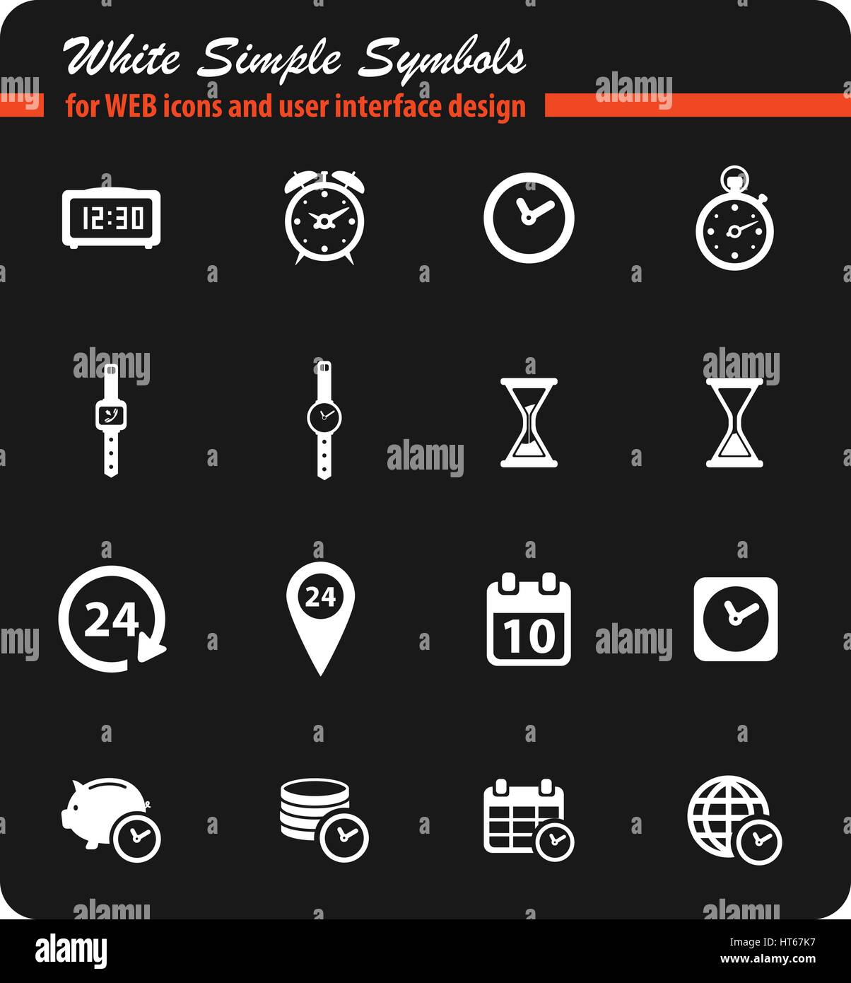 time web icons for user interface design Stock Vector Image & Art - Alamy