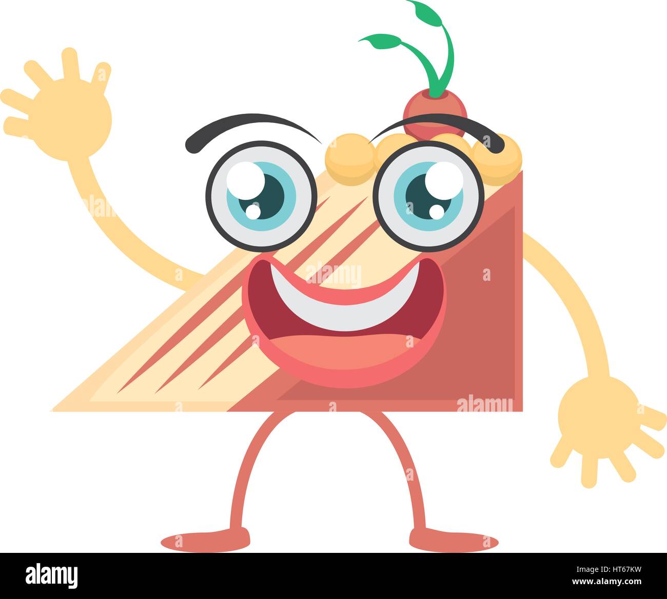 cartoon slice cake sweet Stock Vector Image & Art - Alamy